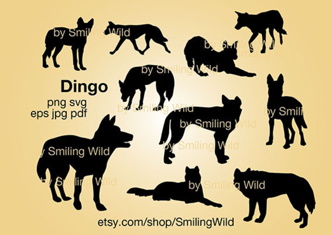 Dingo Svg Cut File Silhouette Cuttable Australia Animal Svg - Etsy