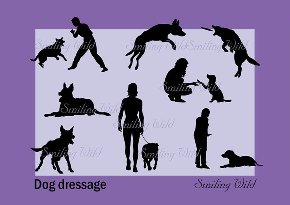 Dog Training Svg Png Art Vector Graphic Dog Training Dressage | Etsy