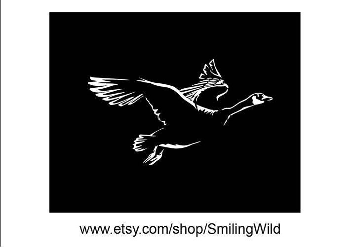 Flying Canada Goose Svg Clipart Cut File Vector Graphic Art - Etsy Canada