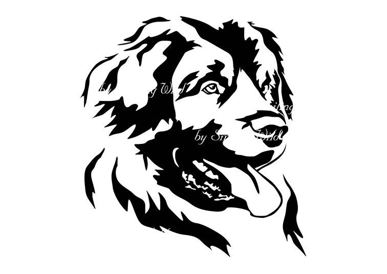 Leonberger Svg Dog Vector Graphic Art Leonberger Clipart Png Printable ...