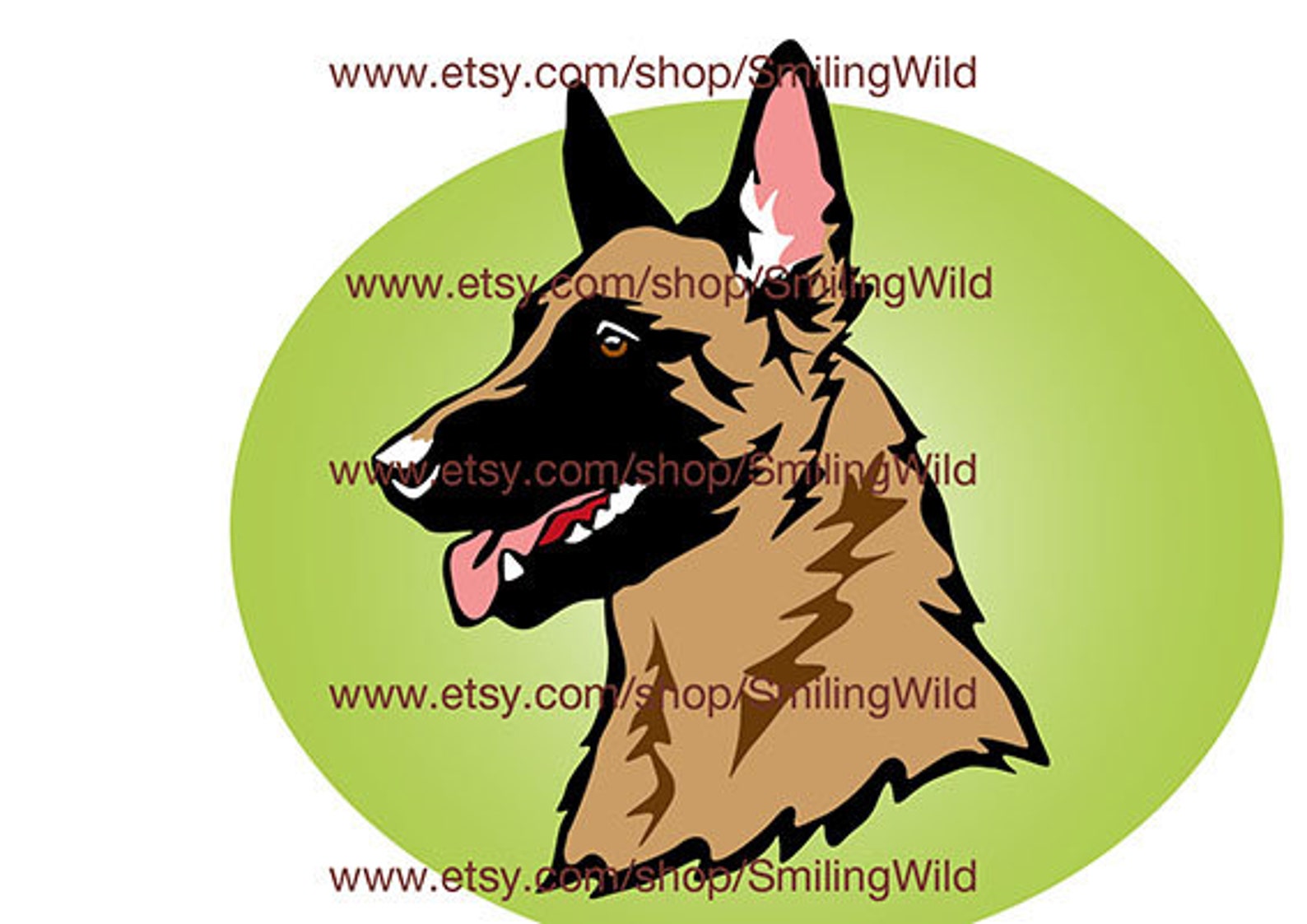 Malinois Portrait Svg Clipart Dog Vector Graphic Art Malinois | Etsy