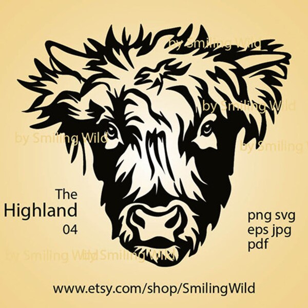 Laser Cut Highland Cow Svg Etsy Finland