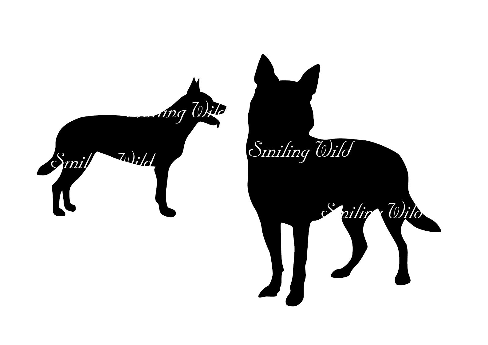 Australian Kelpie Svg Silhouette Black Dog Clipart Australian - Etsy ...
