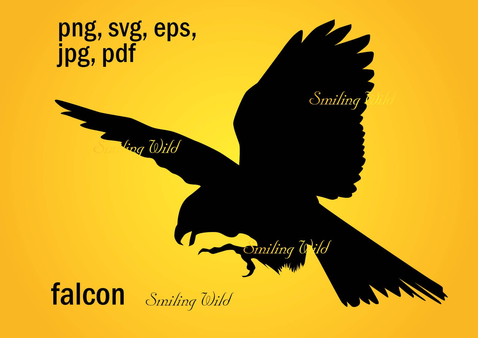 Falcon Silhouette Svg Clipart Cutout Falcon for Lasercut - Etsy