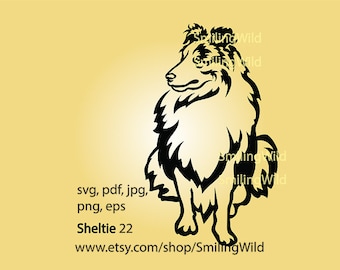 Sheltie Graphic File - Etsy