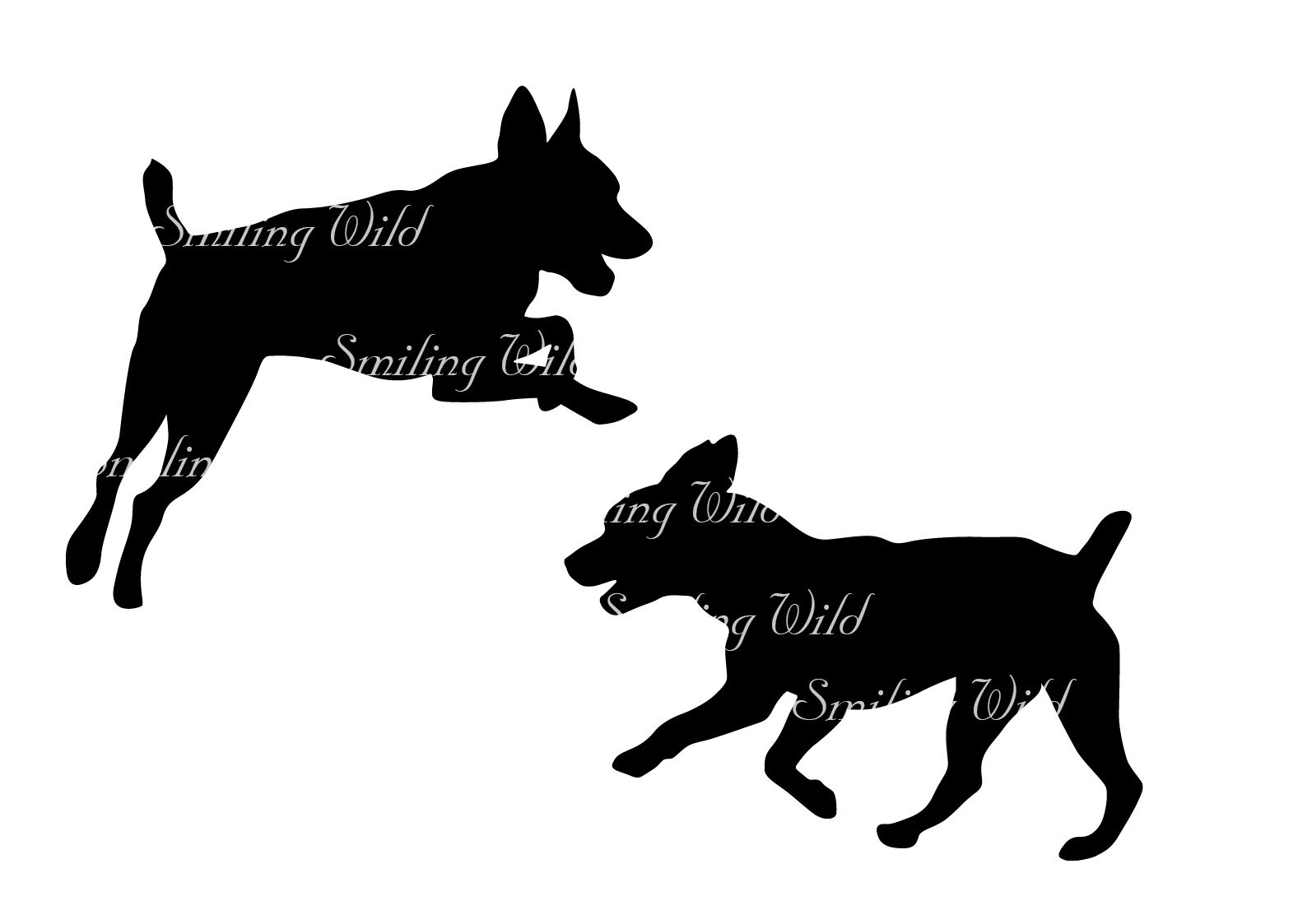 Rat Terrier Svg Clipart Silhouette Running Dog Rat Terrier - Etsy