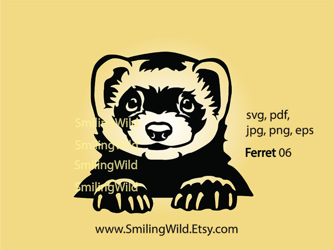 Ferret Svg Cuttable Clip Art File Ferret Vector Graphic Art - Etsy