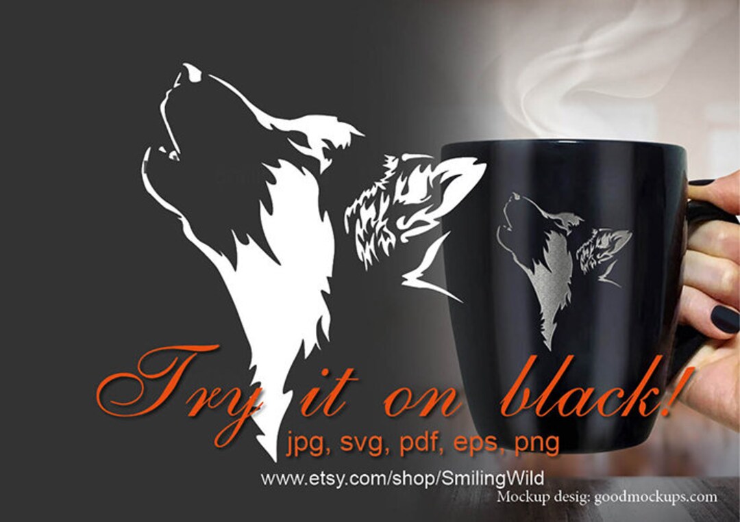 Howling Dog Svg Malamute Vector Art Svg White Print on - Etsy