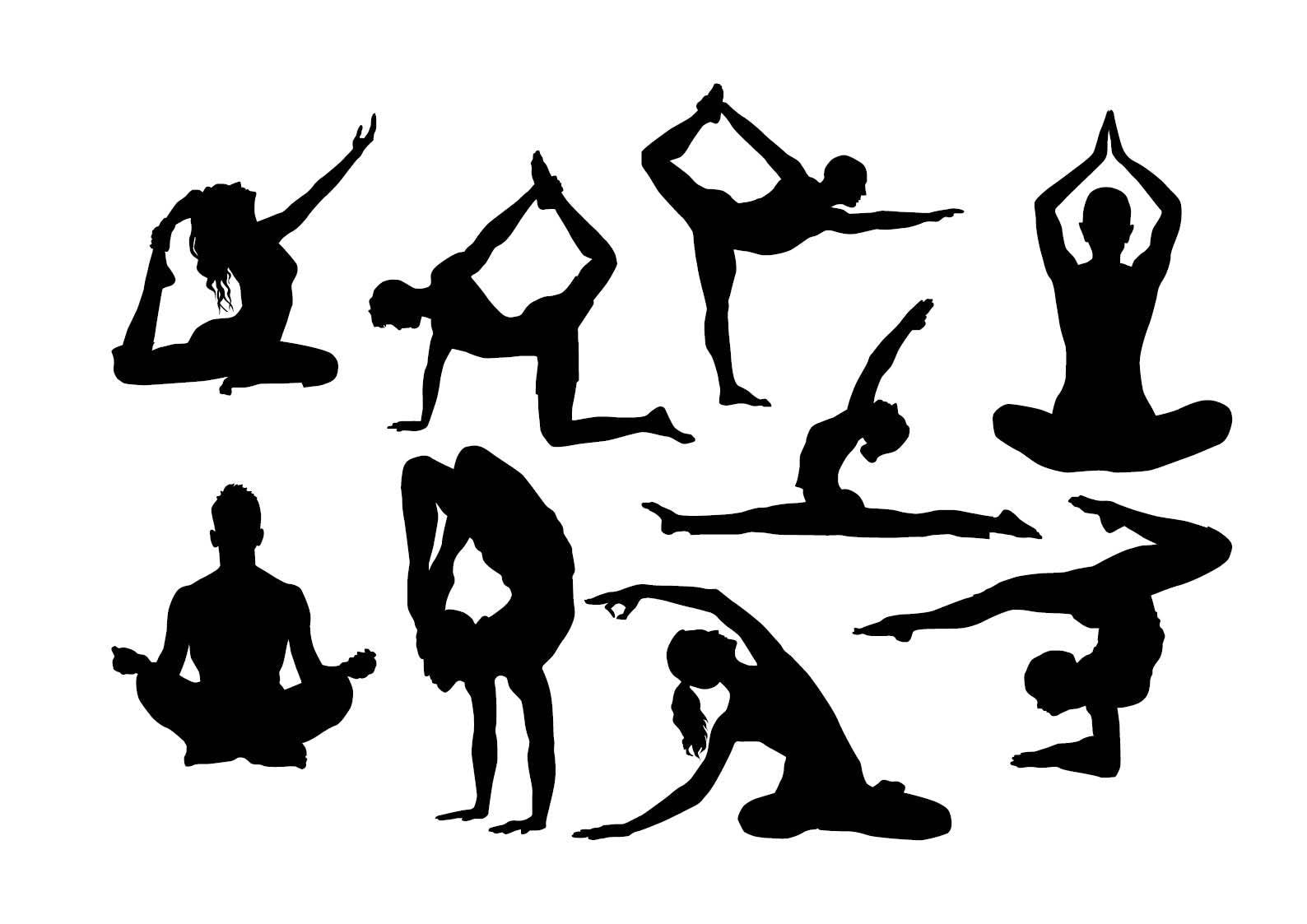 Yoga Silhouette Svg Cut File Yoga Png Printable Sport Woman | Etsy