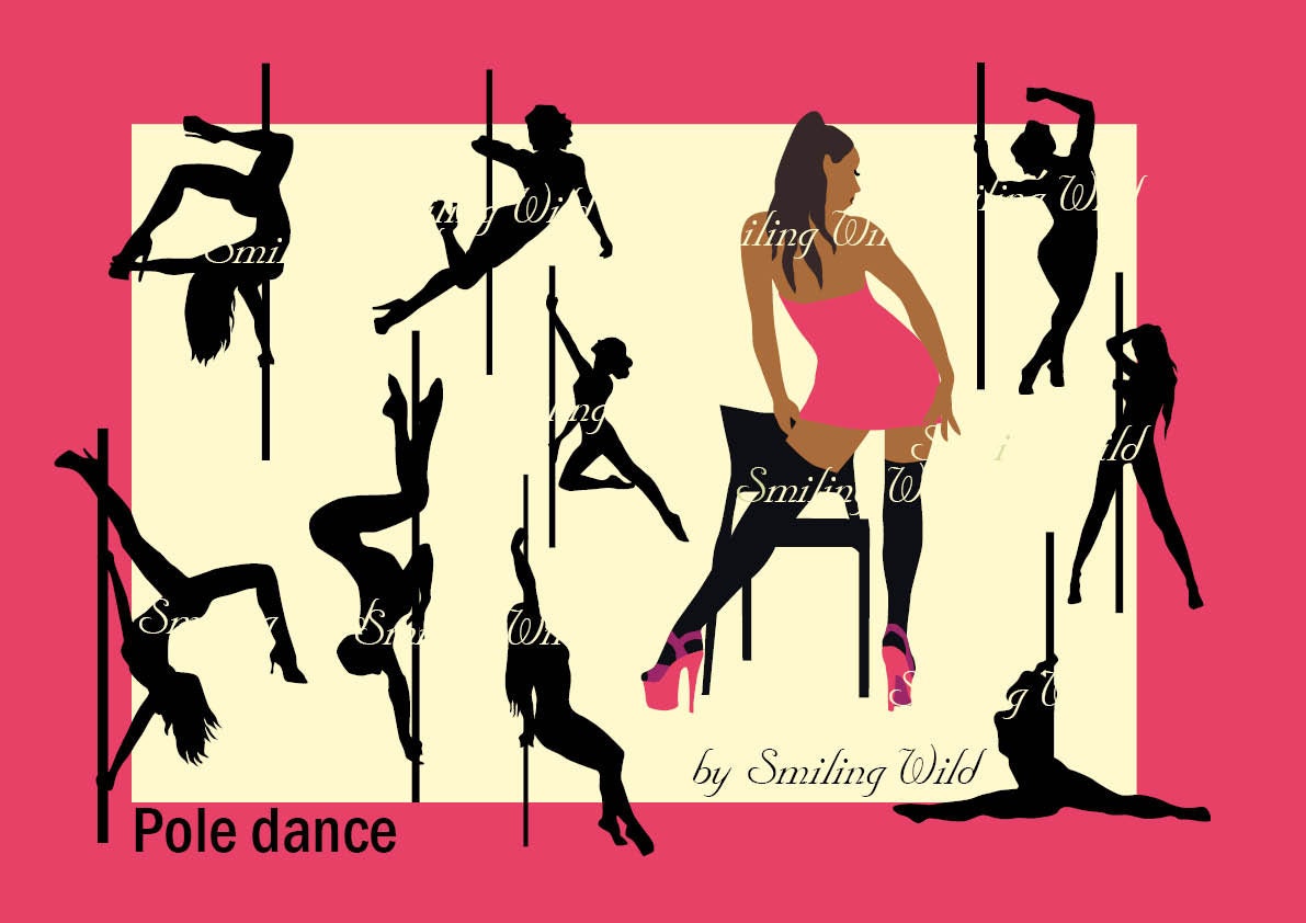 Pole Dance Svg Clipart Silhouette Stripper Tanz Cutout Etsy Canada