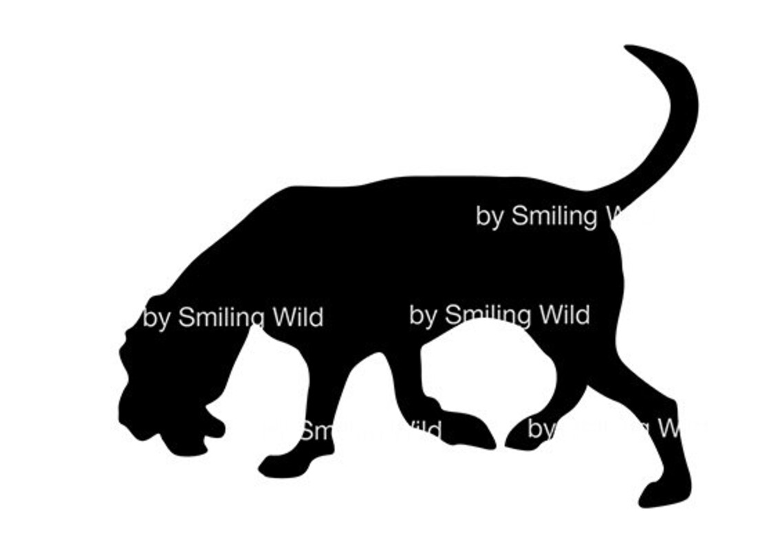 Dog Scent Tracking Svg Clipart Gsp Bloodhound Vector Graphic Art ...