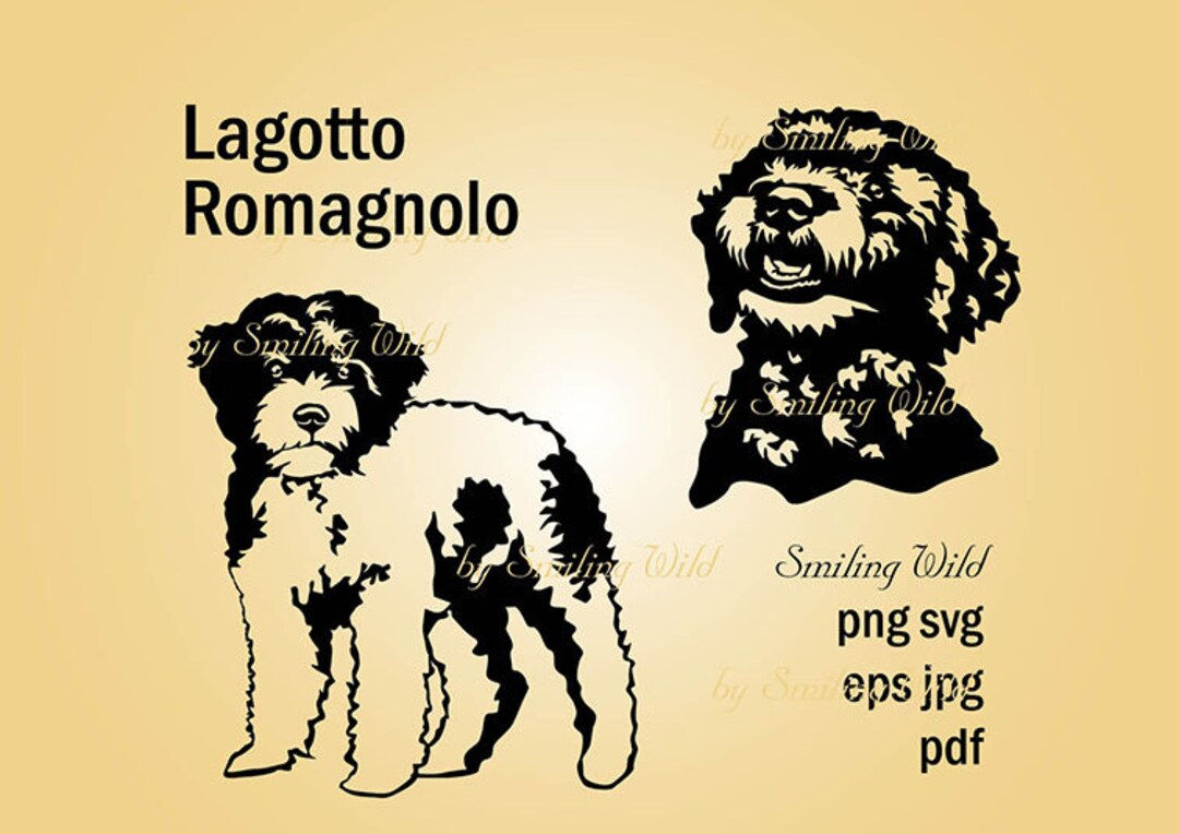 Lagotto Romagnolo Dog SVG Bundle: Vector Graphic Clipart for Digital ...