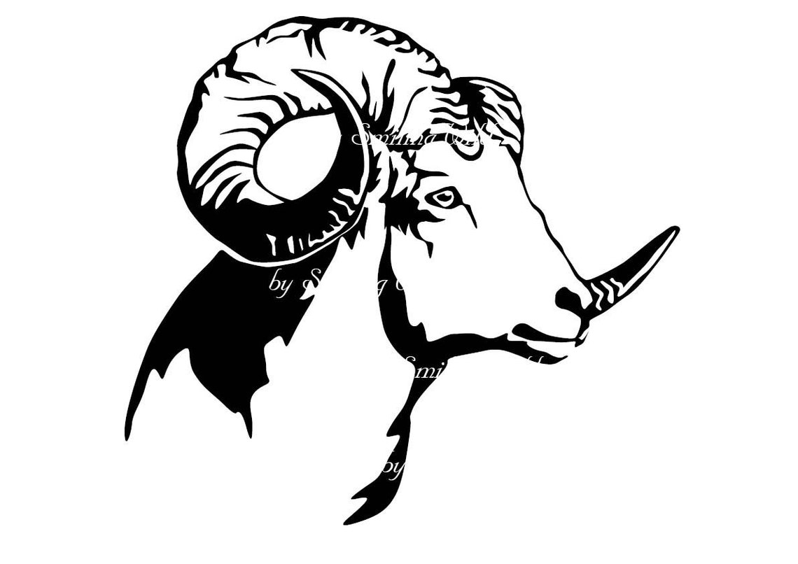 Dall Sheep Svg Clipart Thinhorn Sheep Vector Graphic Art Stone Etsy