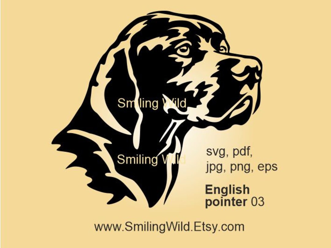 English Pointer Dog Svg Vector Graphic File, Hunting Dog Clip Art ...