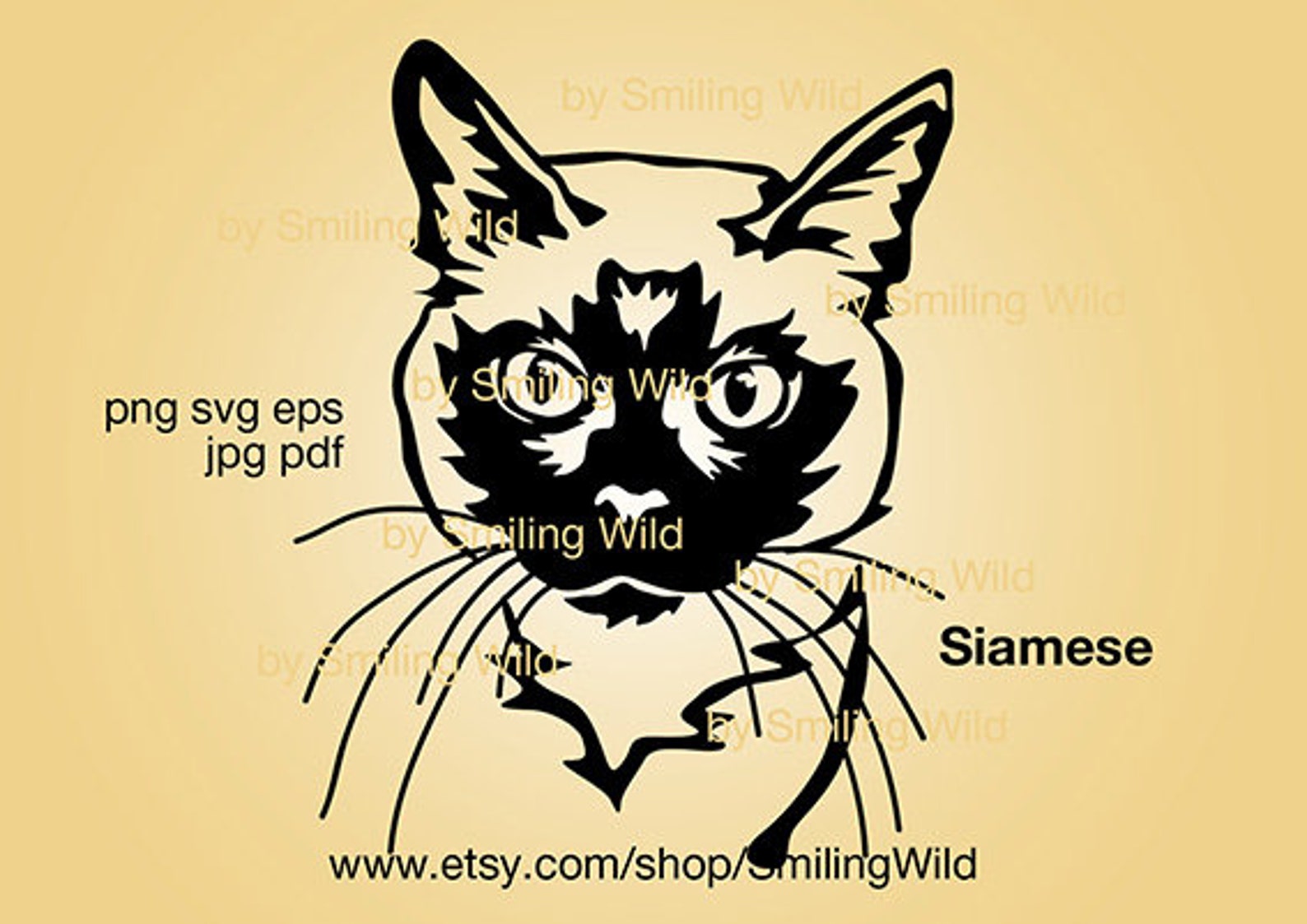 Siamese Cat Svg Portrait Cut File Cricut Cuttable Siamese Cat - Etsy