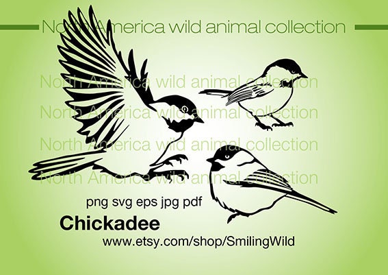 Chickadee Svg Bird Clipart Cut File Chickadee Flying Digital - Etsy Ireland