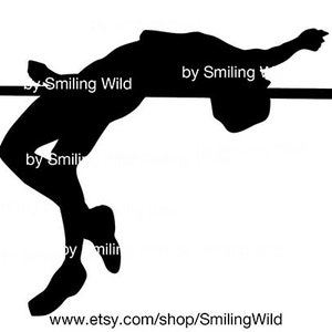 High Jump Svg Silhouette Athletic Cut File Sport Svg Jumping - Etsy