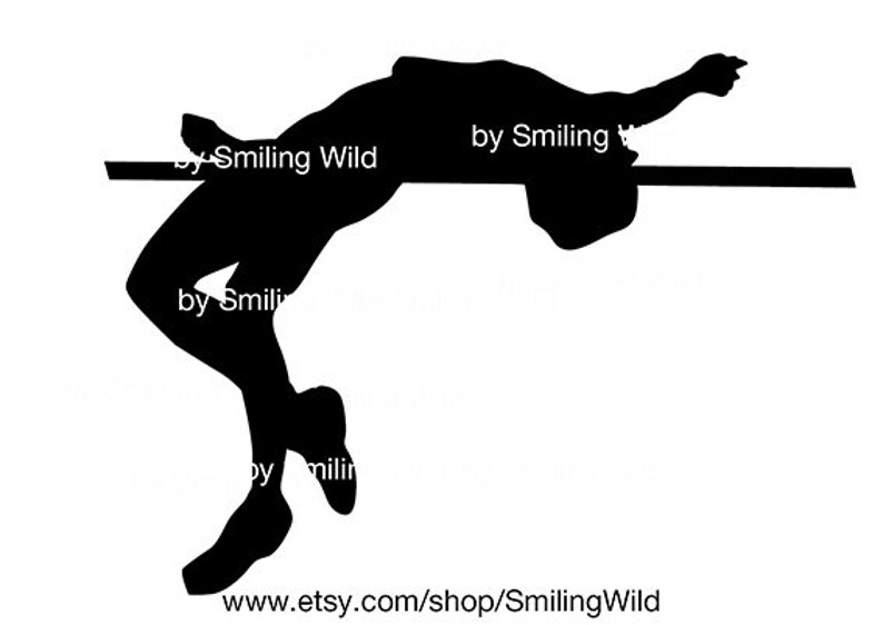 High Jump Svg Silhouette Athletic Cut File Sport Svg Jumping - Etsy