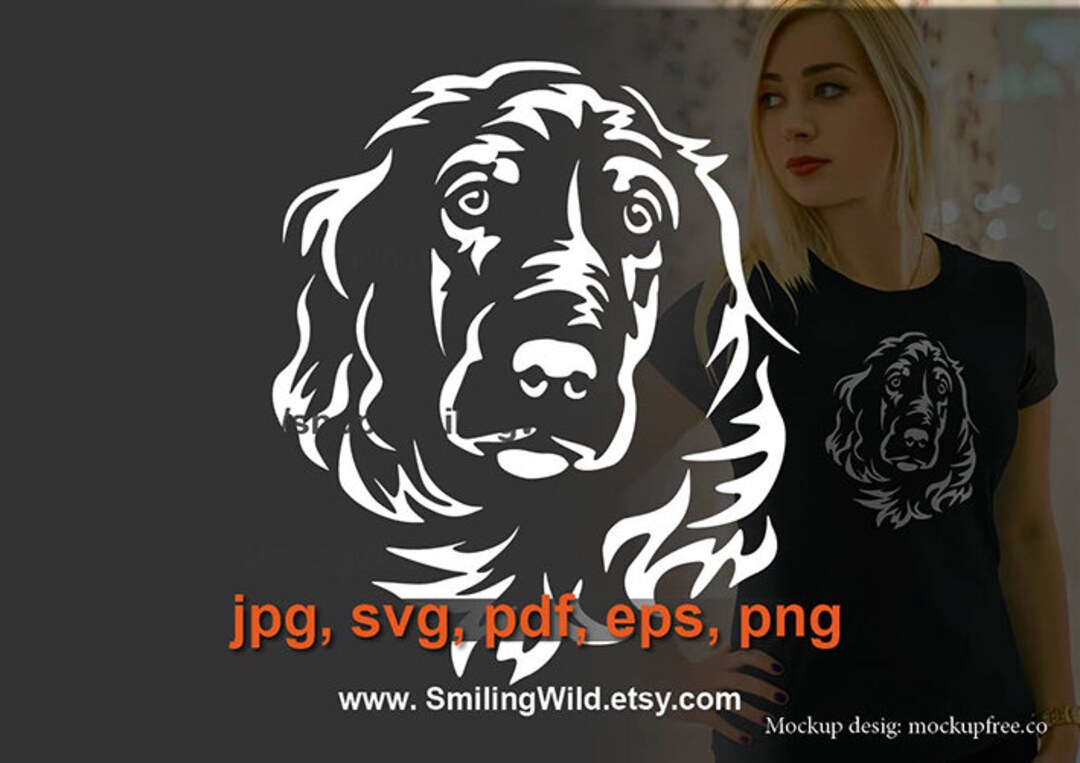 English Cocker Spaniel Svg Portrait Laser Cuttable Cocker Spaniel ...