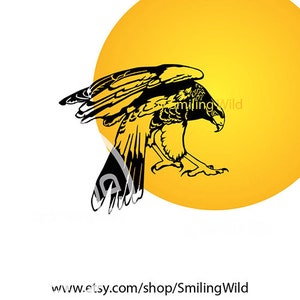 Harris's Hawk Svg Clip Art Birds of Prey Svg Vector Graphic Art Artwork ...