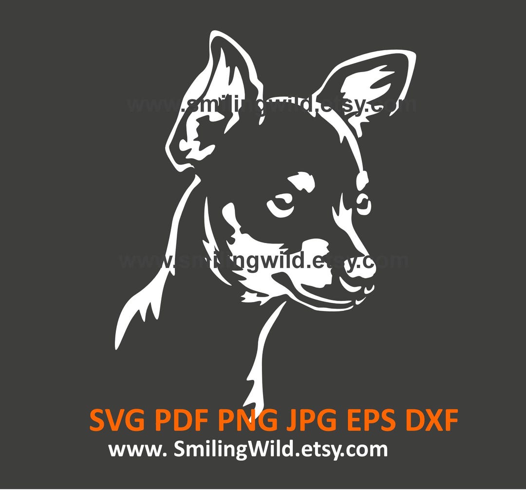 Prague Ratter SVG, PNG, DXF – Realistic Dog White Canine Vector Clipart ...