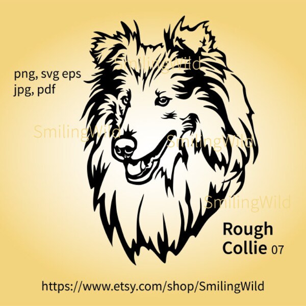 Rough Collie Art - Etsy