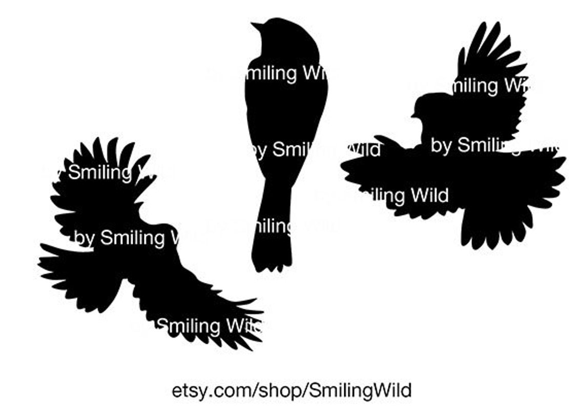 Chickadee Svg Silhouette Clipart Bird Cut File Tit Cuttable - Etsy