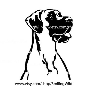 Great Dane Svg, Sitting Dog Svg Png Vector Graphic Art, Great Dane Cut ...