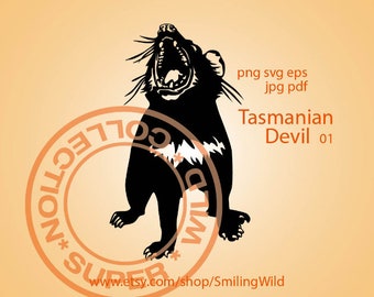 Tasmanian Devil Svg - Etsy
