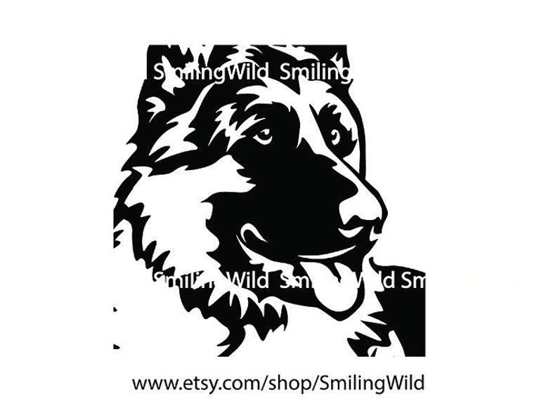 German Shepherd Cut File Dog Svg for Cricut Vector Graphic Art - Etsy