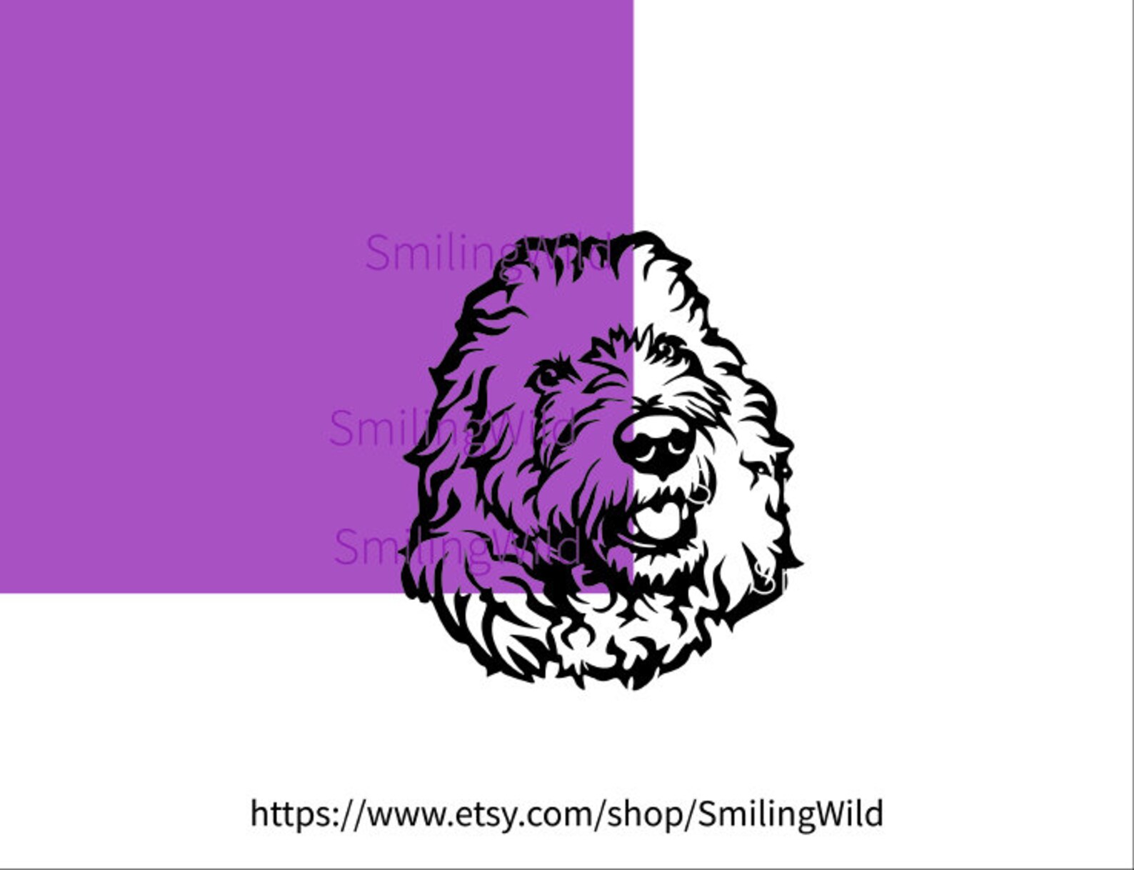 Goldendoodle Dog Breed Svg Illustration Groodle Vector - Etsy