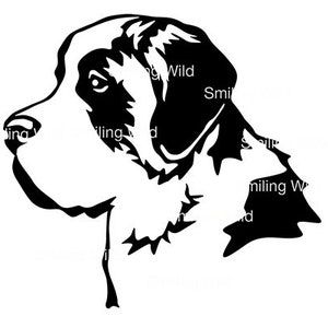 Saint Bernard Dog Svg Clipart St. Bernard Vector Graphic Art Cut File ...