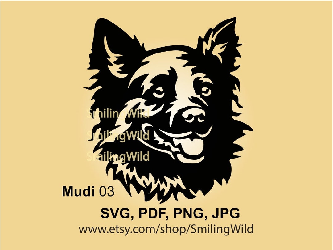 Mudi Dog Svg Cuttable Vector Graphic File, Mudi Dog Cigital Clip Art ...
