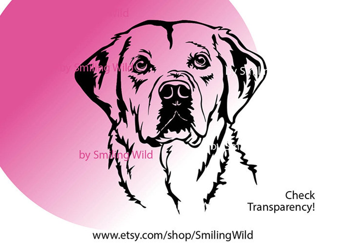 Labrador Retriever Svg Digital Design Dog Head Vector Graphic | Etsy