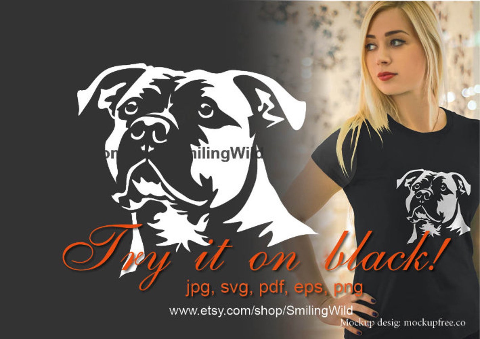 American Staffordshire Terrier Svg White Vector Face Portrait - Etsy