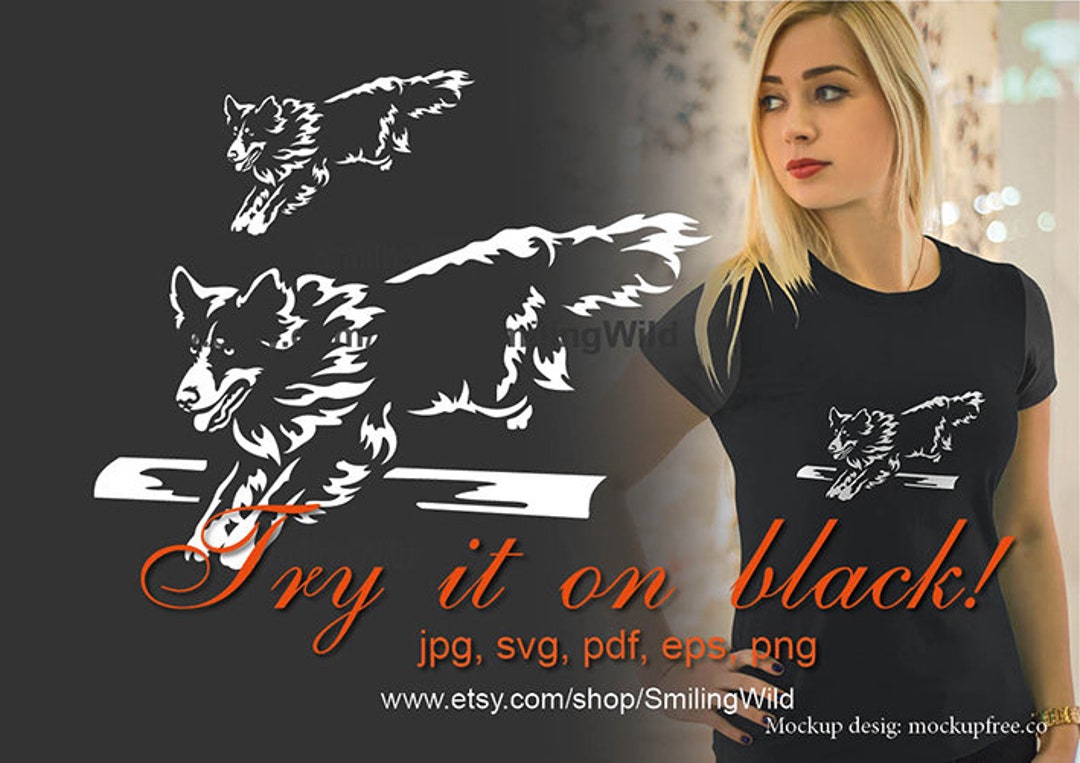 Border Collie Agility Jump Svg White Vector Graphic Digital - Etsy