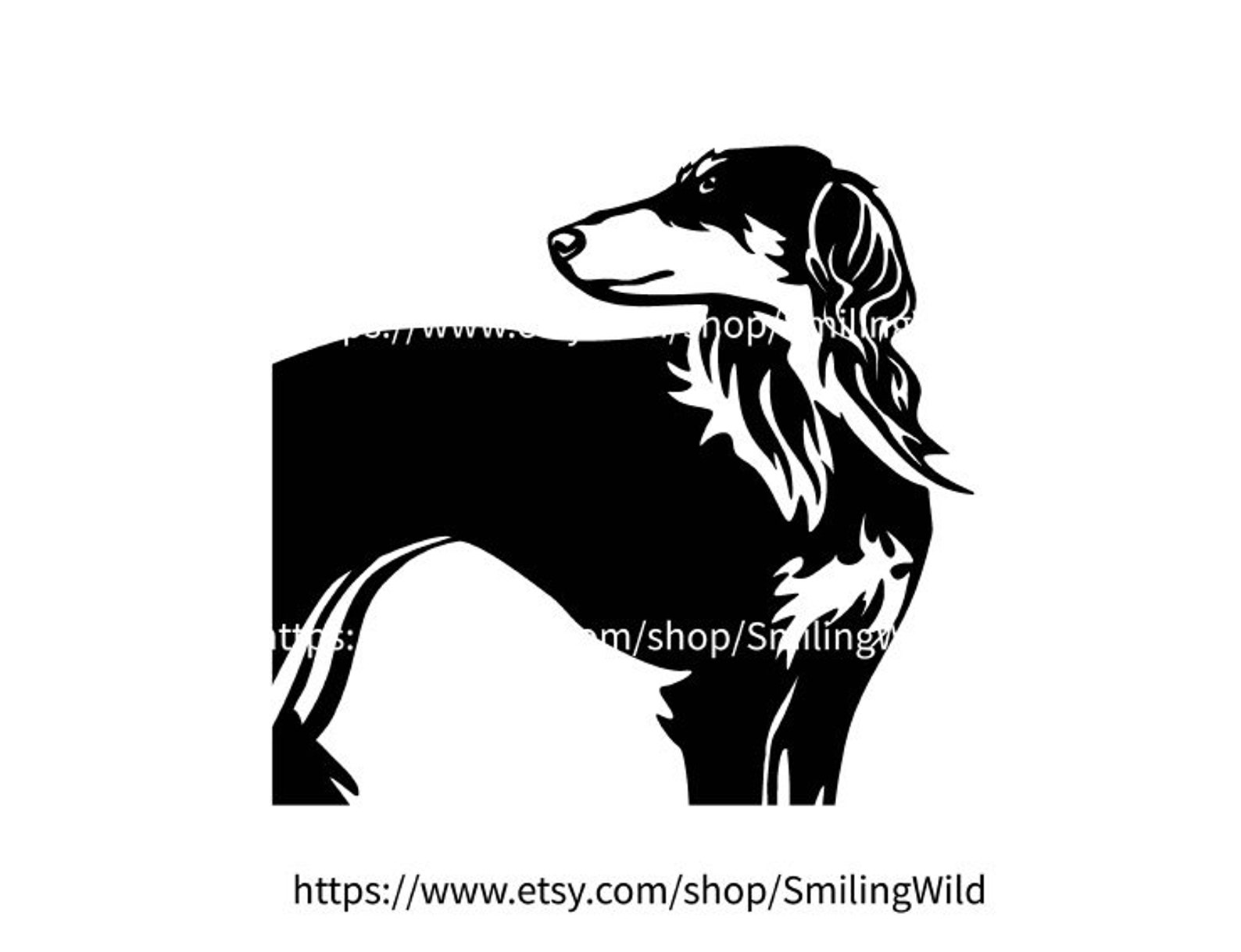 Saluki Dog Svg Clip Art Illustration Saluki Vector Graphic - Etsy