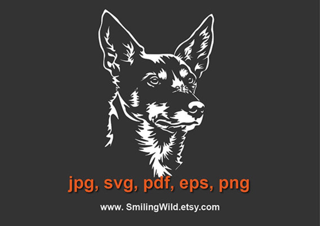 Australian Kelpie Svg Laser Cut in White /01bmc/ Kelpie White Vector ...