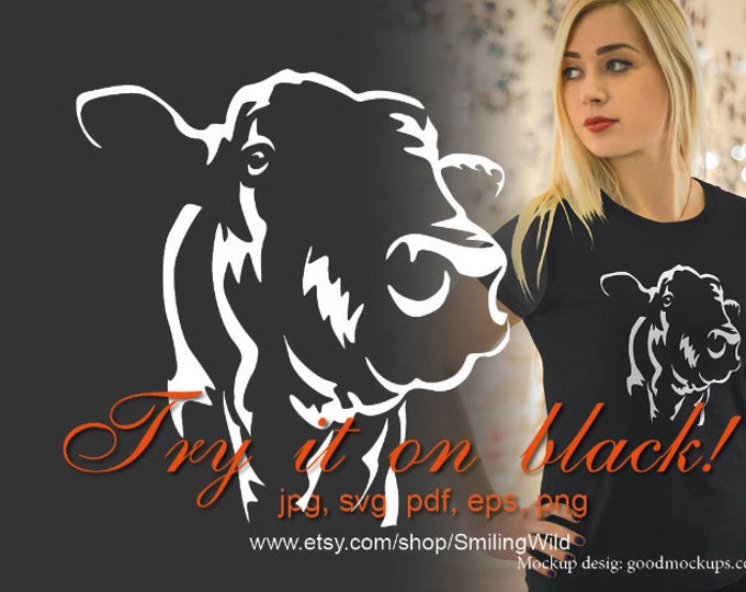 Angus Bull Head SVG File,angus SVG File,cattle Svg,bull Svg-vector Clip ...