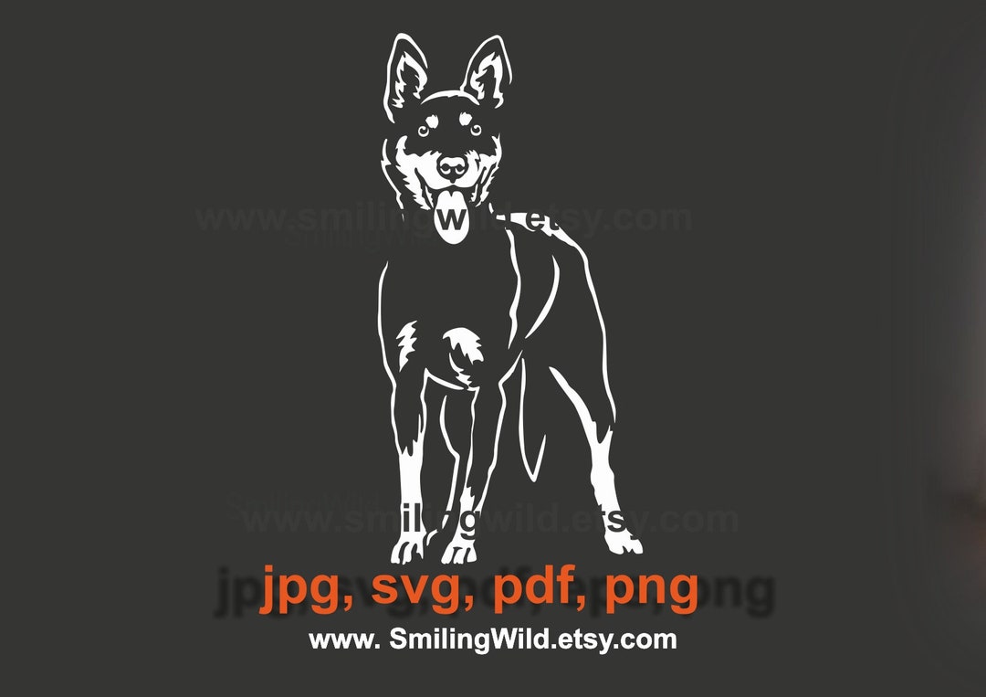 Kelpie Svg Dog Vector Art File Australian Kelpie Cut File Cuttable ...