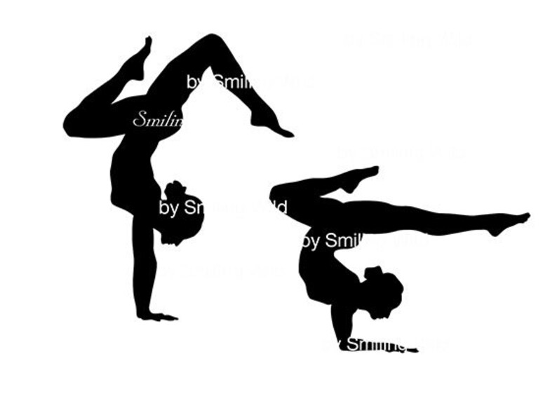 Handstand Svg Clipart Acrobat Silhouette Cut File Cuttable for - Etsy