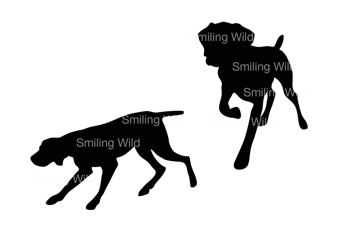 Pointing Dog Svg Clipart Pointer Silhouette Vector Graphic Art - Etsy