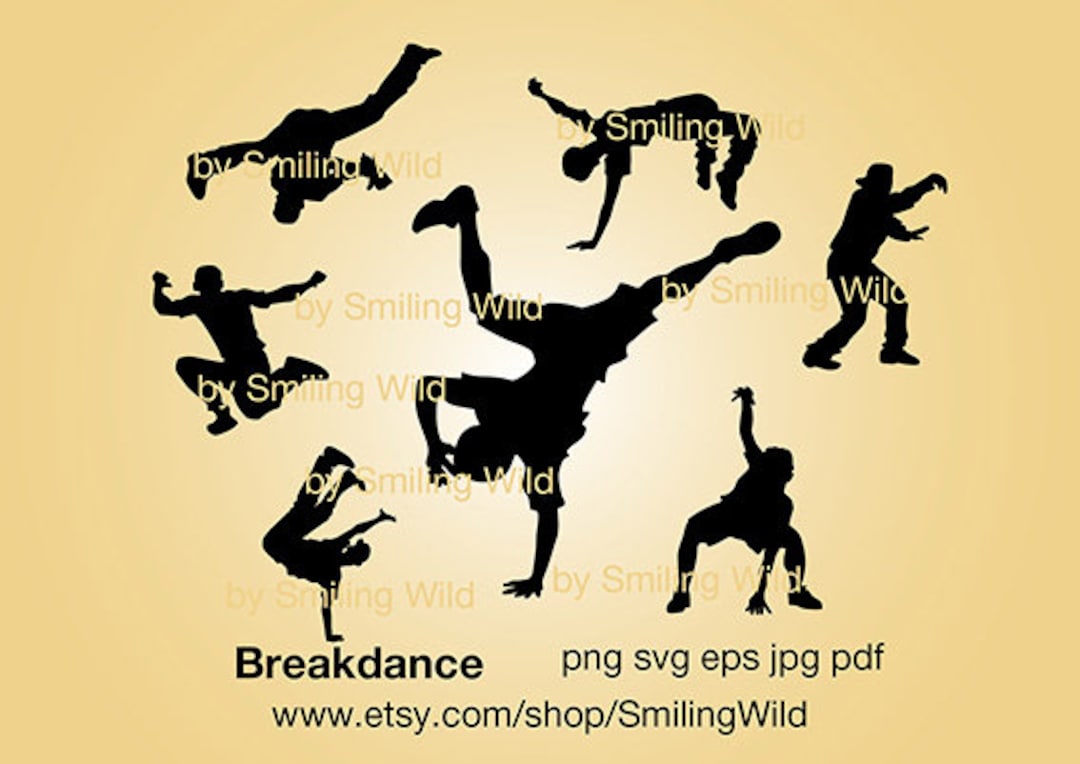 Breakdance Svg Cut File Cuttable Silhouette Street Dances - Etsy