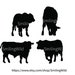 Beefmaster Cattle Svg Vector Graphic Silhouette Bundle, Beef Bulle ...