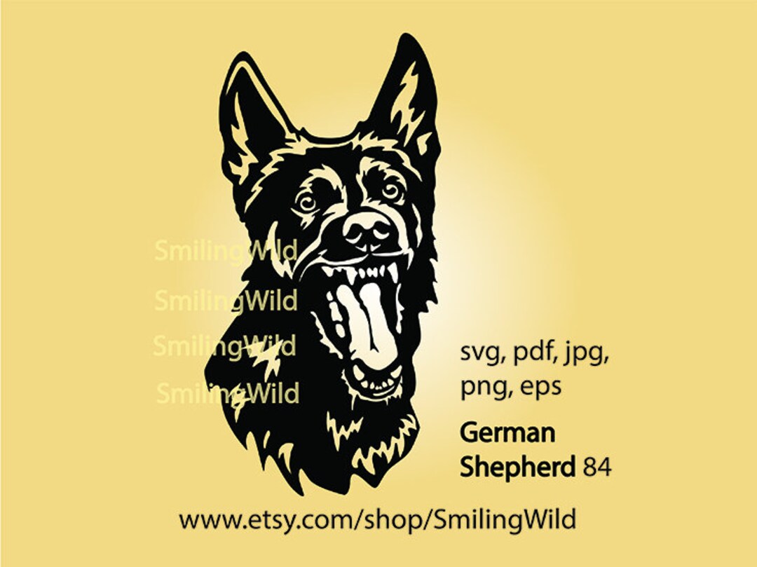 Angry Dog Svg German Shepherd Clip Art Cut File Cuttable German ...