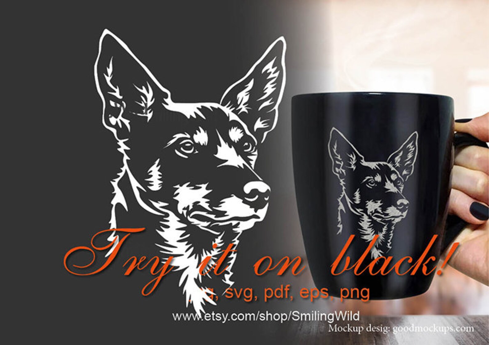 Australian Kelpie Svg Laser Cut in White /01bmc/ Kelpie White | Etsy