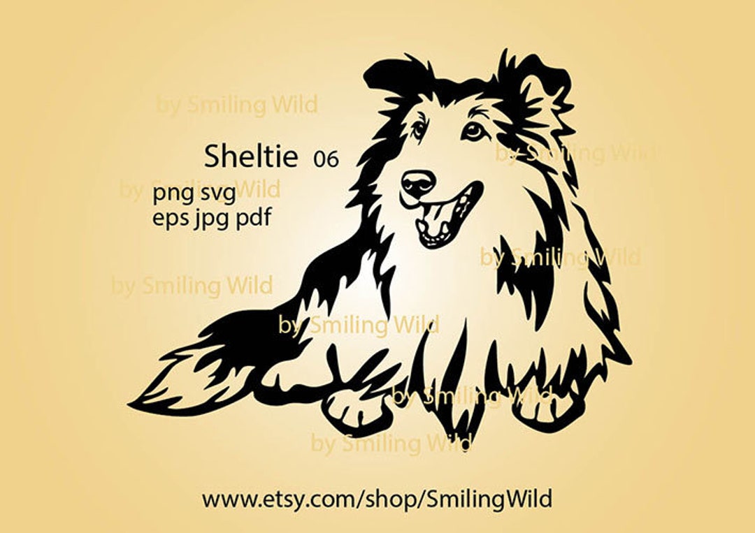 Sheltie Svg Dog Breed Svg Vector Graphic Art Artwork Sheltie Laser Cut ...