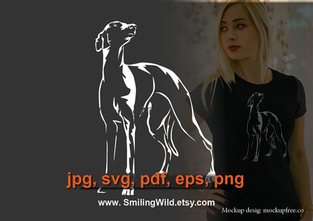 Whippet Svg Dog Vector Graphic Art Whippet Sighthound Svg Clipart Laser ...