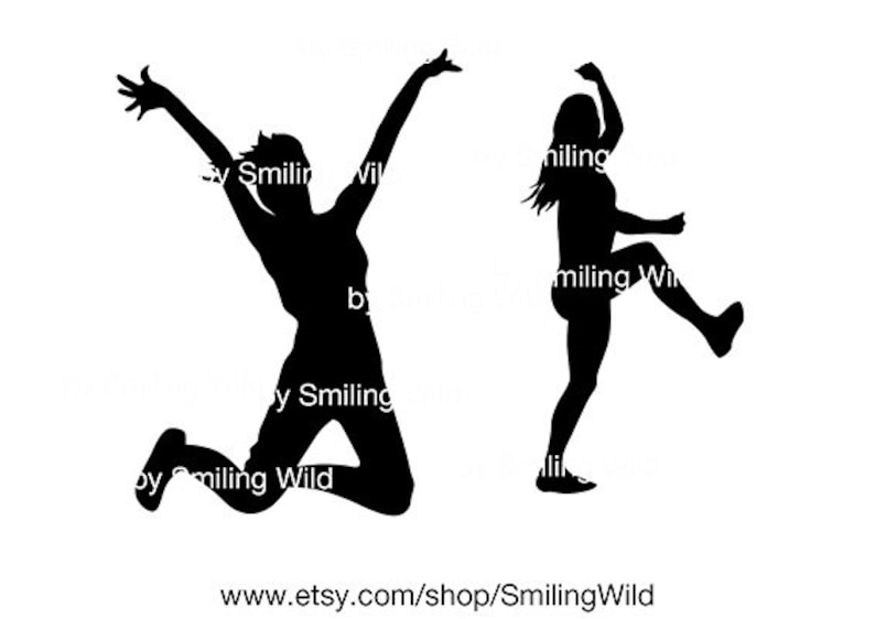 Zumba Dance Svg Cut File Silhouette Jumping Dancing Woman - Etsy
