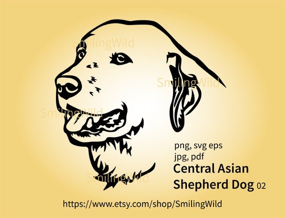 Alabai Svg Central Asian Shepherd Dog Vector Graphic Clip Art | Etsy